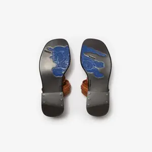 Burberry Leather Baez Sandals - Lundy Brown
