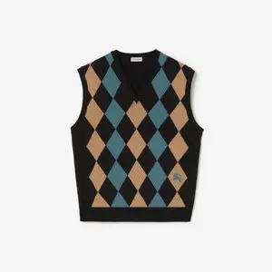 Burberry Argyle Wool Sweater Vest - Charred Brown