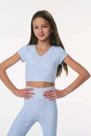 LoveShackFancy Tween Cherrily Bow Print Active Top