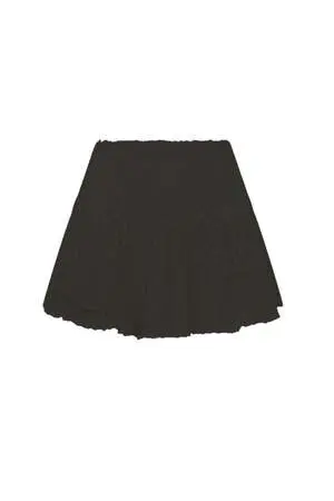 LoveShackFancy Rubyanne Crochet Lace Mini Skirt Black