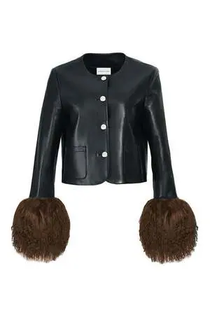LoveShackFancy Susanna Chow Frida Leather Jacket