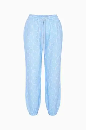 LoveShackFancy Bow Print Sweatpants