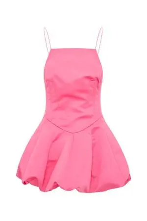 LoveShackFancy Jake Satin Mini Dress - Daydream Pink