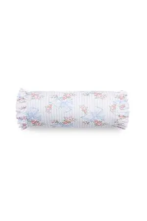 LoveShackFancy Ruffle Bolster Pillow - Pastel Blue