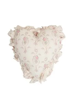LoveShackFancy Heart Shape Ruffle Pillow  Pink Party