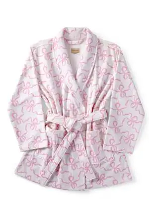 LoveShackFancy Indie Cotton Bath Robe - Pink Bonnet