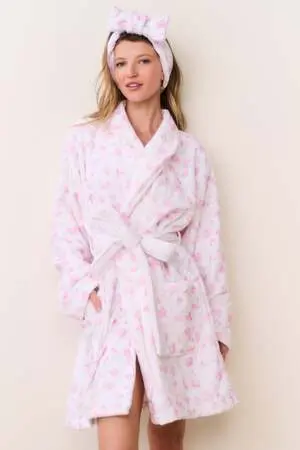 LoveShackFancy Indie Cotton Bath Robe - Sterling Dusk