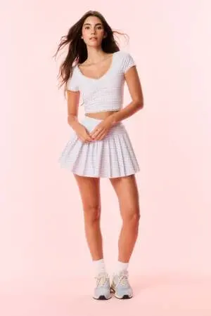 LoveShackFancy Dancia Gingham Mini Skirt