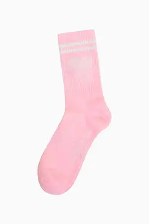 LoveShackFancy Lowell Tennis Socks - Pink Sprint