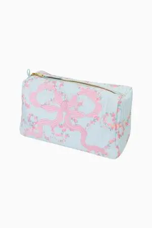 LoveShackFancy Octavia Luna Rosa Fleur Pouch - Spruce Mint