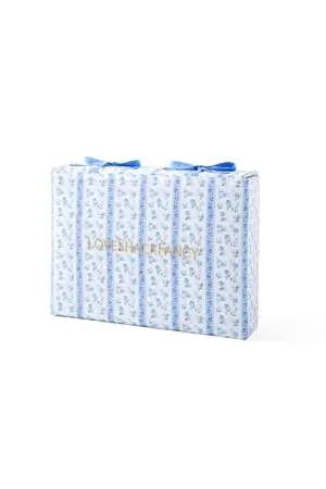 LoveShackFancy Printed Cotton Sheet Set - Blue Sailboat