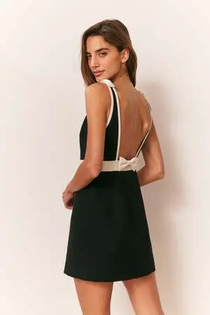 LoveShackFancy Catrice Backless Tailored Mini Dress