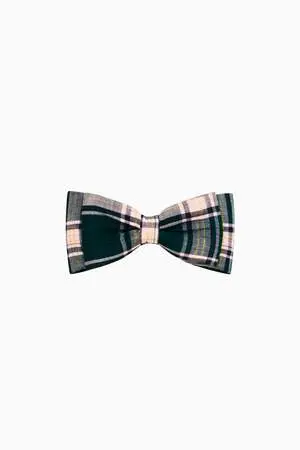 LoveShackFancy Ayisha Tartan Hair Bow - Mistletoe Kiss