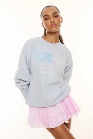 Loveshackfancy Embroidered Sweatshirts Hoodies For Women