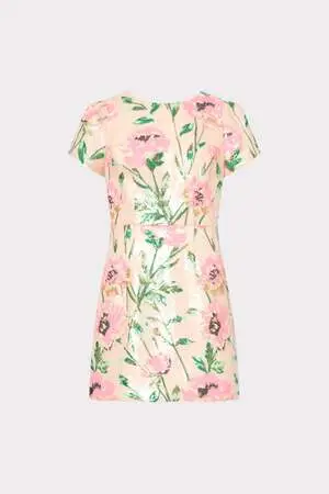 MILLY Rowen Floral Sequin Mini Dress