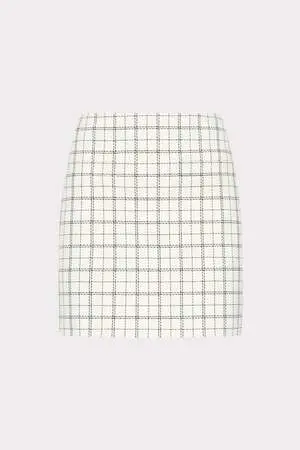 MILLY Plaid Fitted Mini Skirt