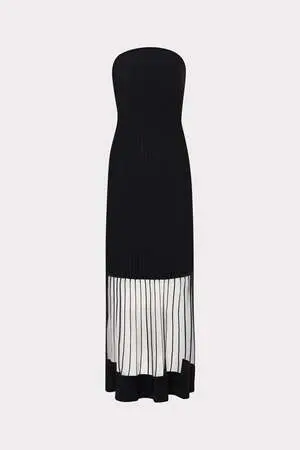 MILLY Dani Strapless Midi Dress