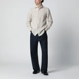 XACUS Tailor Fit Linen Shirt - Beige