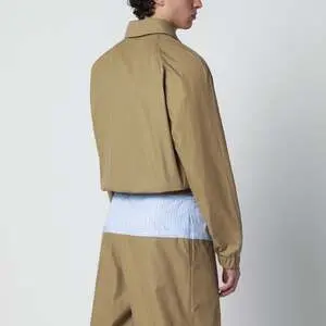 Dries Van Noten Cotton-blend Zip-up Jacket - Beige