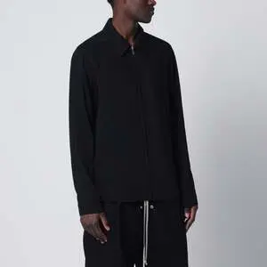 Rick Owens Zip-up Wool Shirt Jacket - Black