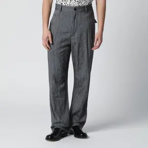 Dries Van Noten Herringbone Trousers