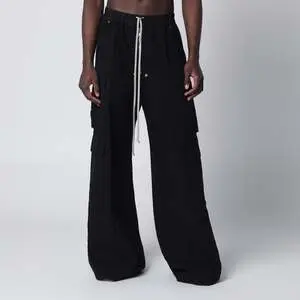 Rick Owens Double Cargo Jumbo Bela Trousers - Black