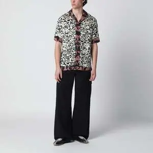 Dries Van Noten Shirt With Graphic Squiggle Print - Black
