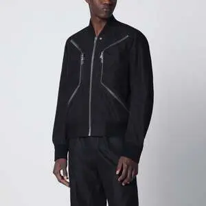 Rick Owens Zip-up Cotton-blend Jacket - Black