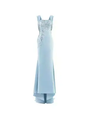 SAIID KOBEISY Long Length Crepe Dress - Blue