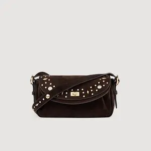 Sandro Le Mambo Janys Studded Suede Bag