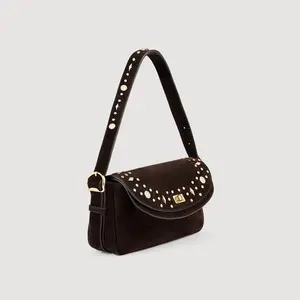 Sandro Le Mambo Janys Studded Suede Bag