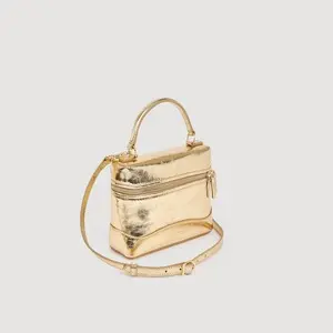 Sandro Tangolino Metallic Leather Vanity Bag