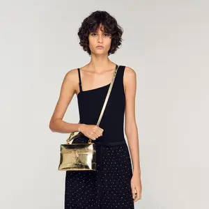 Sandro Tangolino Metallic Leather Vanity Bag