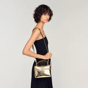 Sandro Tangolino Metallic Leather Vanity Bag