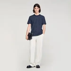 Sandro Striped T-shirt - Marine / Blanc