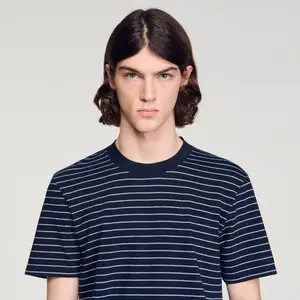 Sandro Striped T-shirt - Marine / Blanc