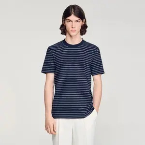 Sandro Striped T-shirt - Marine / Blanc