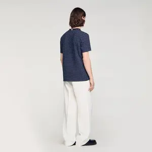 Sandro Striped T-shirt - Marine / Blanc