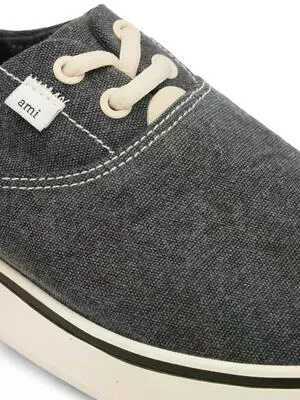 AMI Paris Tennis Washed-effect Sneakers
