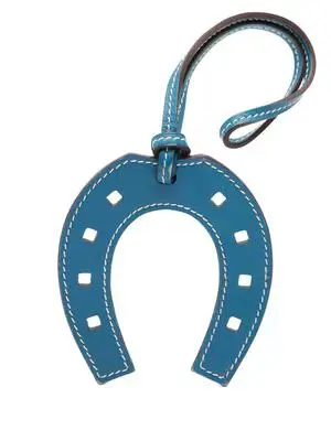 Hermès 2010-2025 Swift Paddock Horseshoe Bag Charm Key Chain - Blue