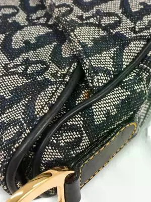 Dior 2001 Trotter Saddle Tote Bag - Blue
