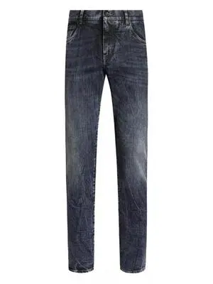 Dolce & Gabbana Logo-plaque Jeans - Blue