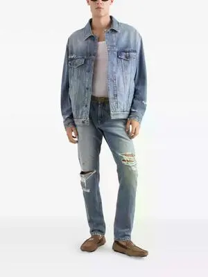 Dolce & Gabbana Distressed Denim Jacket - Blue