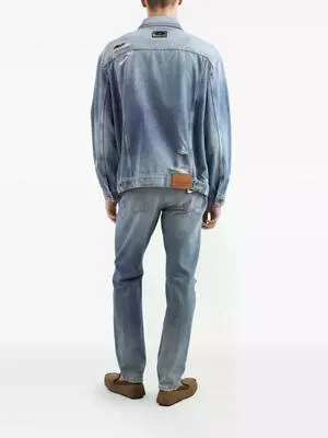 Dolce & Gabbana Distressed Denim Jacket - Blue