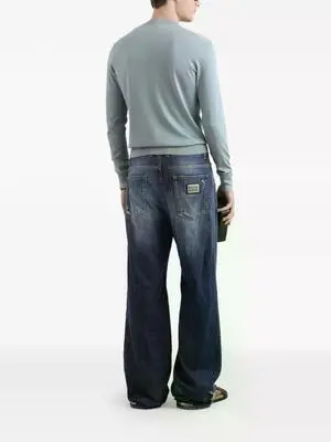Dolce & Gabbana Crew-neck Long-sleeve Top - Blue