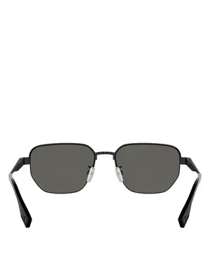 Fendi 54mm Geometric Sunglasses - Shiny Black/smoke Lens