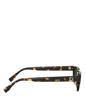 Fendi Ff Squared Sunglasses, 55mm - Orange Havana/green Lens