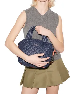 Mz Wallace Small Sutton Deluxe Handbag - Navy/silver