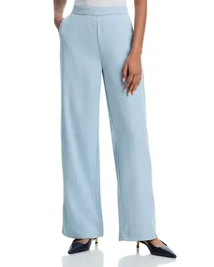 Aqua Shimmer Tweed Wide Leg Pants