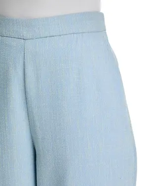 Aqua Shimmer Tweed Wide Leg Pants